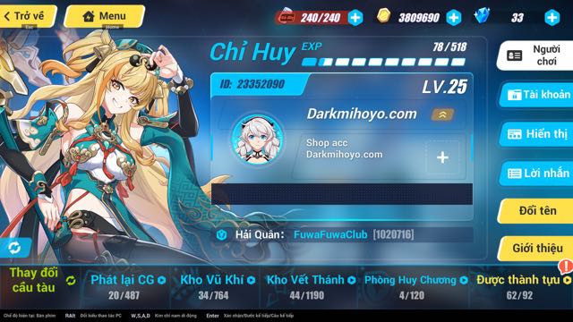 Acc Honkai Impact 3 ID 4892 - Shop Honkai impact 3, Honkai star rail, Zenless Zone Zero - Honkai ...